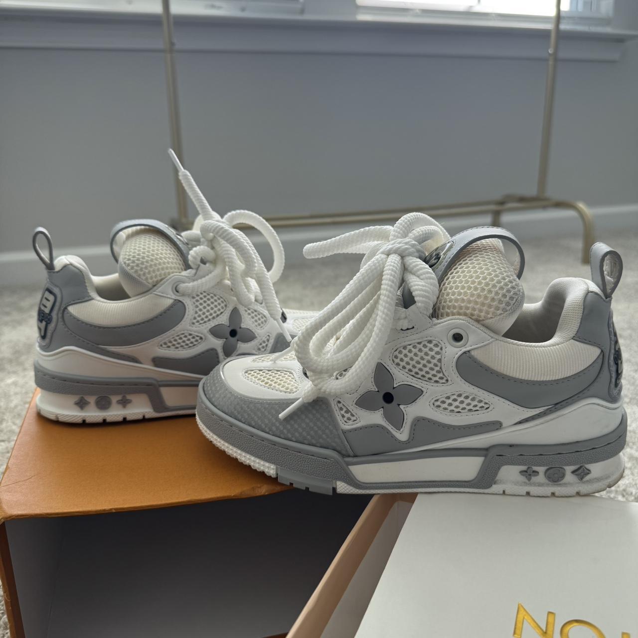 GREY LV SKATES size 37 (6.5/7) runs small worn... | Depop