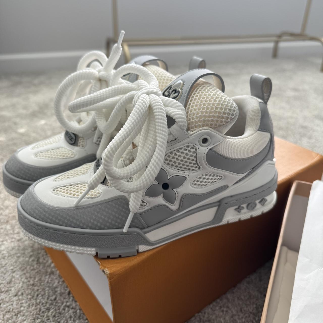GREY LV SKATES size 37 (6.5/7) runs small worn... | Depop