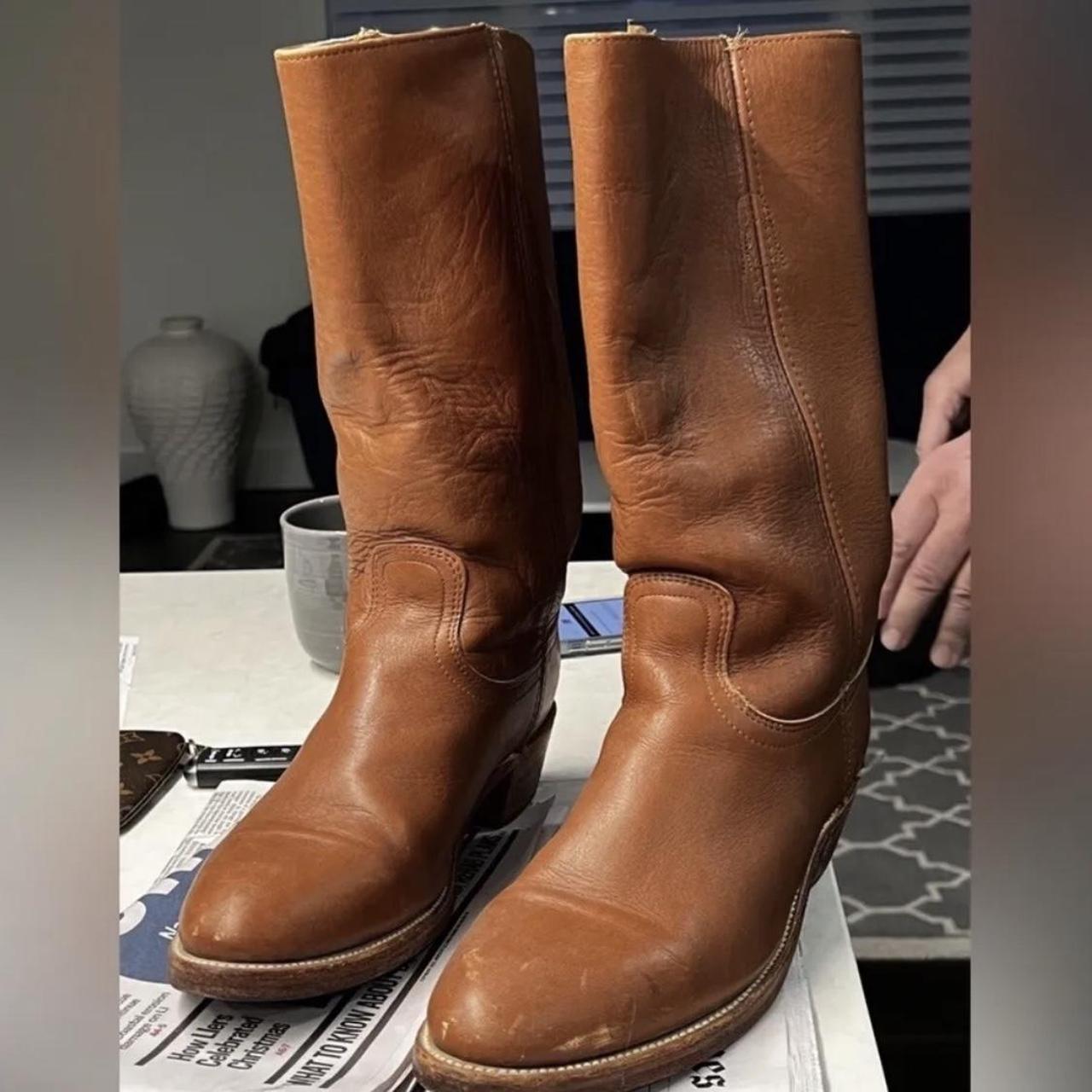 Vintage Frye Campus boots. model 3557 10 D - Depop