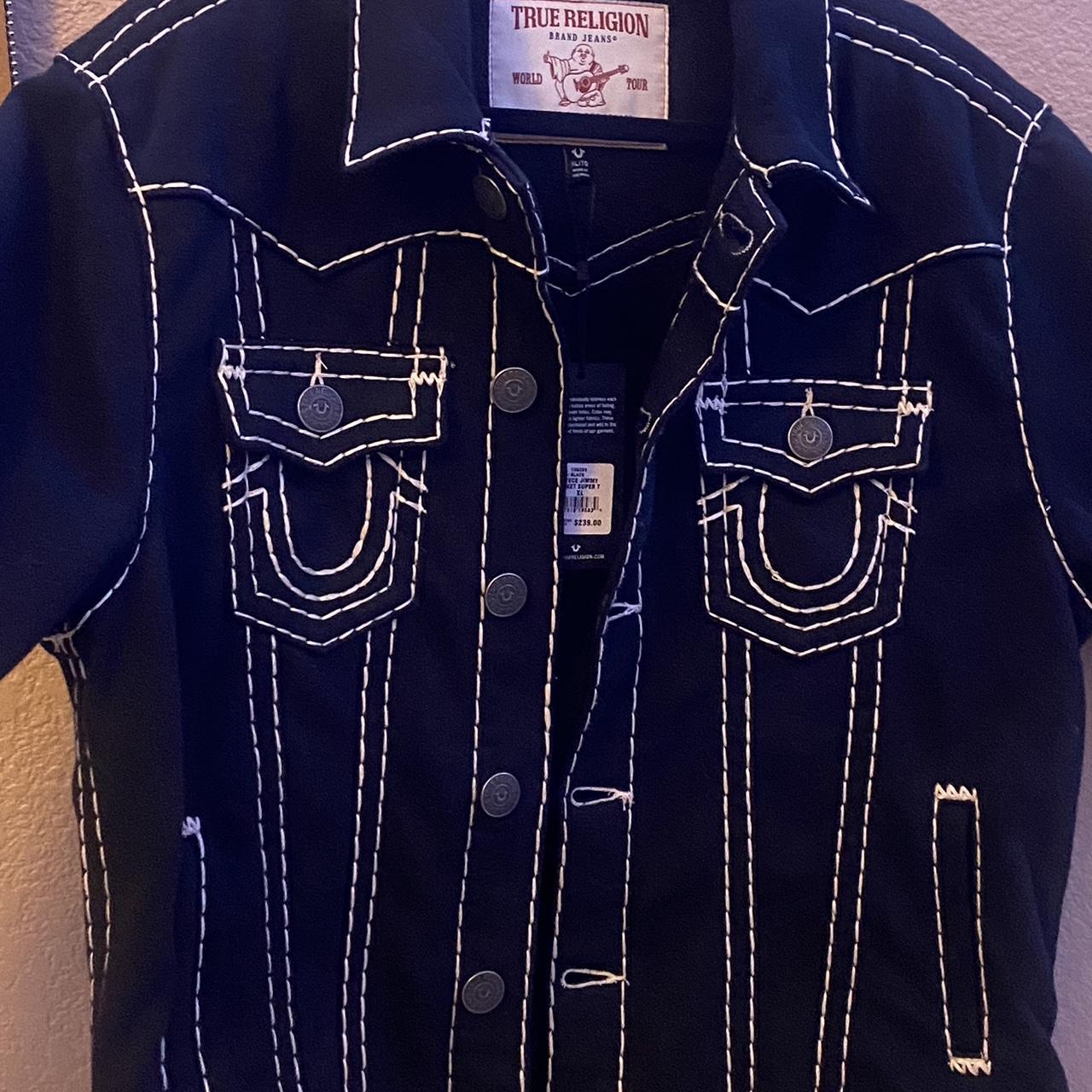 TRUE RELIGION JIMMY ROPE STITCH DENIM JACKET - Depop