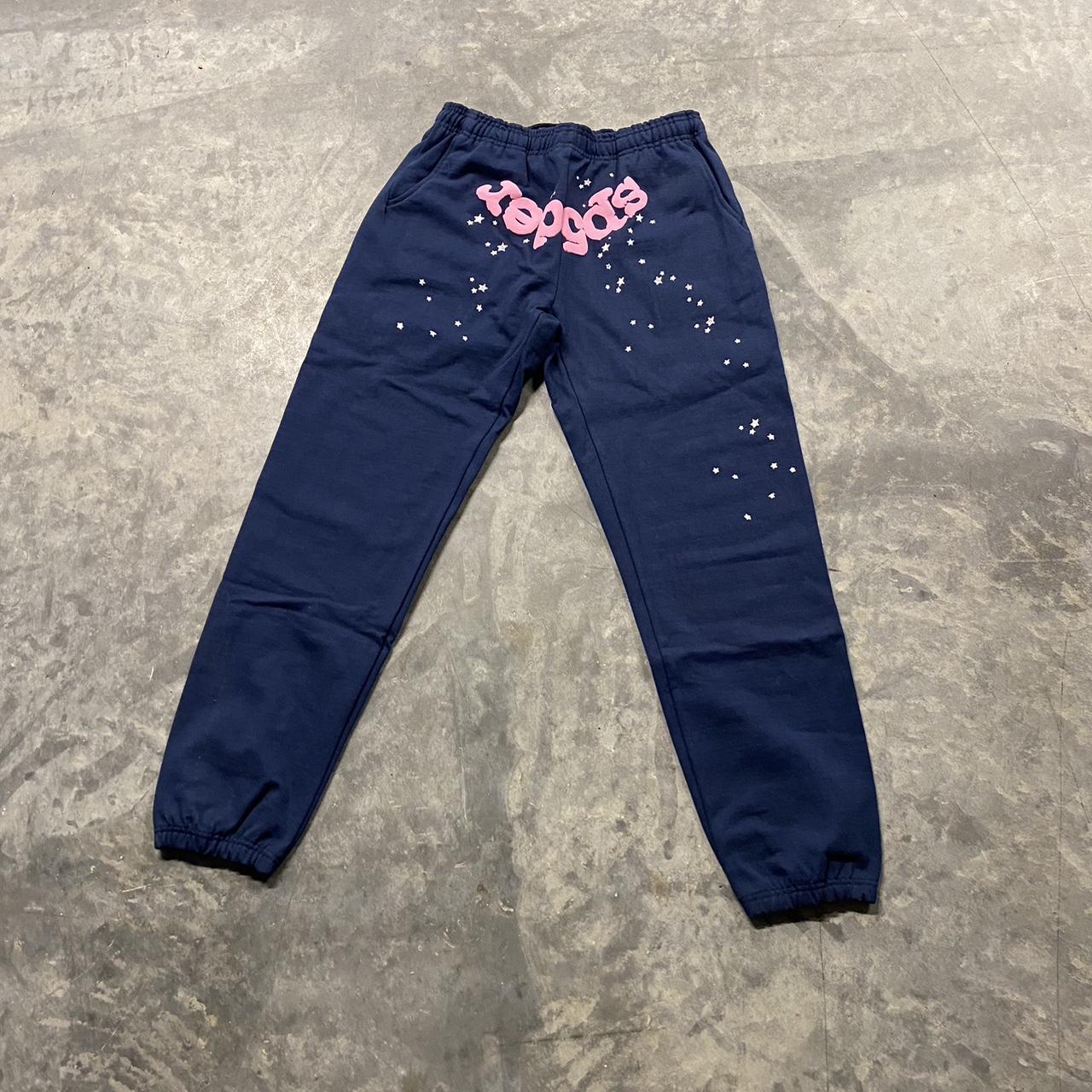 🔥Navy Sp5der Sweats🔥 Size M - Depop