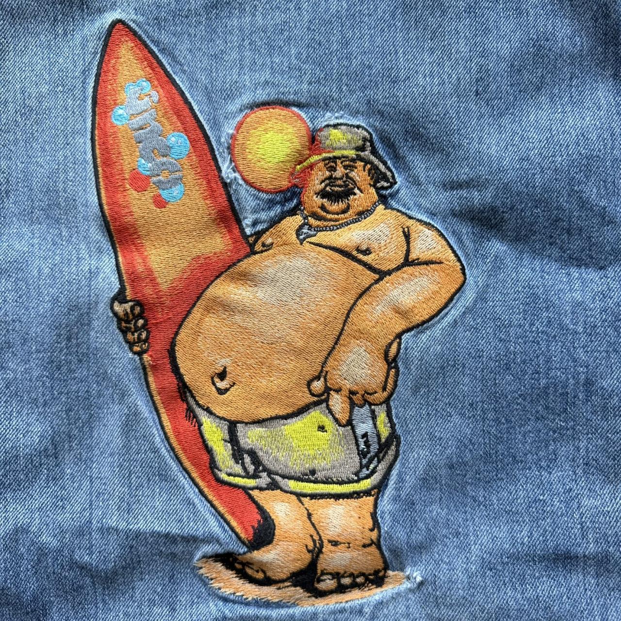 ‼️1/1‼️ ‼️GRAIL‼️ 1999 Summer Line JNCO Surfing Buddhas... | Depop