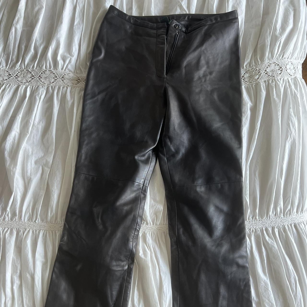 Perfect vintage danier leather pants. Size listed as... - Depop