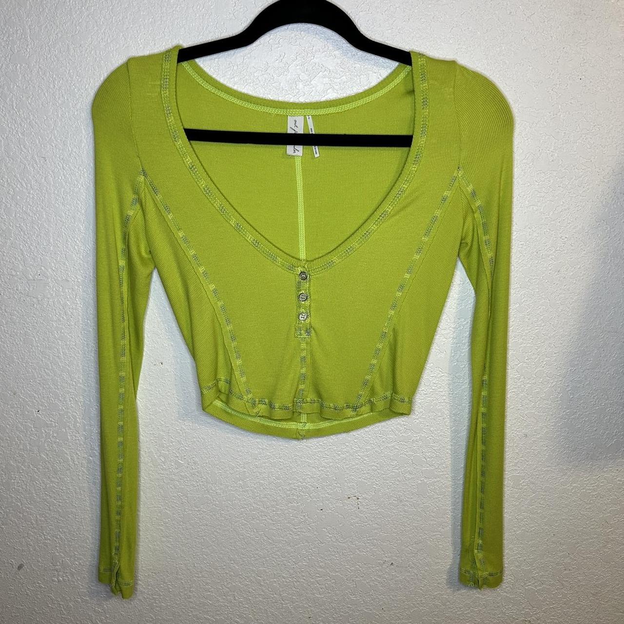 Lime Green Long Sleeve by Out from Under from Urban... - Depop