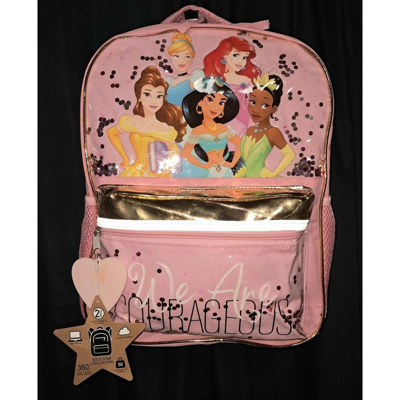 Disney Girls, Princess Backpack, Pink & Gold, 16 x... | Depop