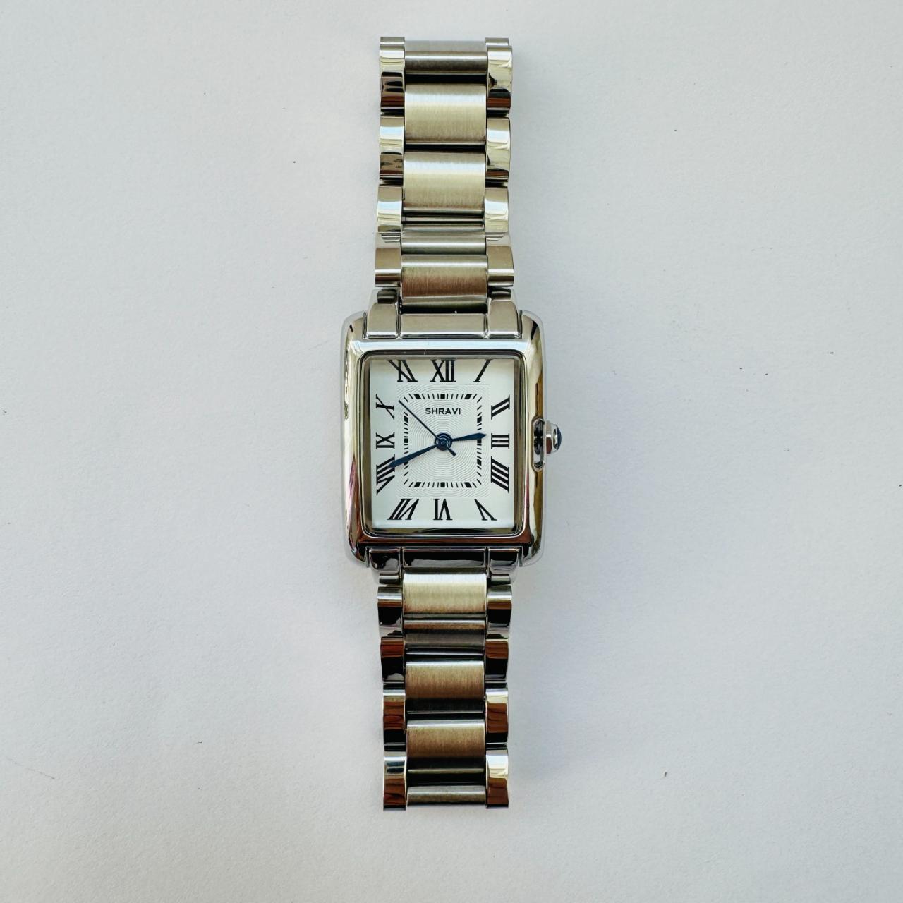 Silver Tank Watch Women Watch Vintage Watch Large... - Depop