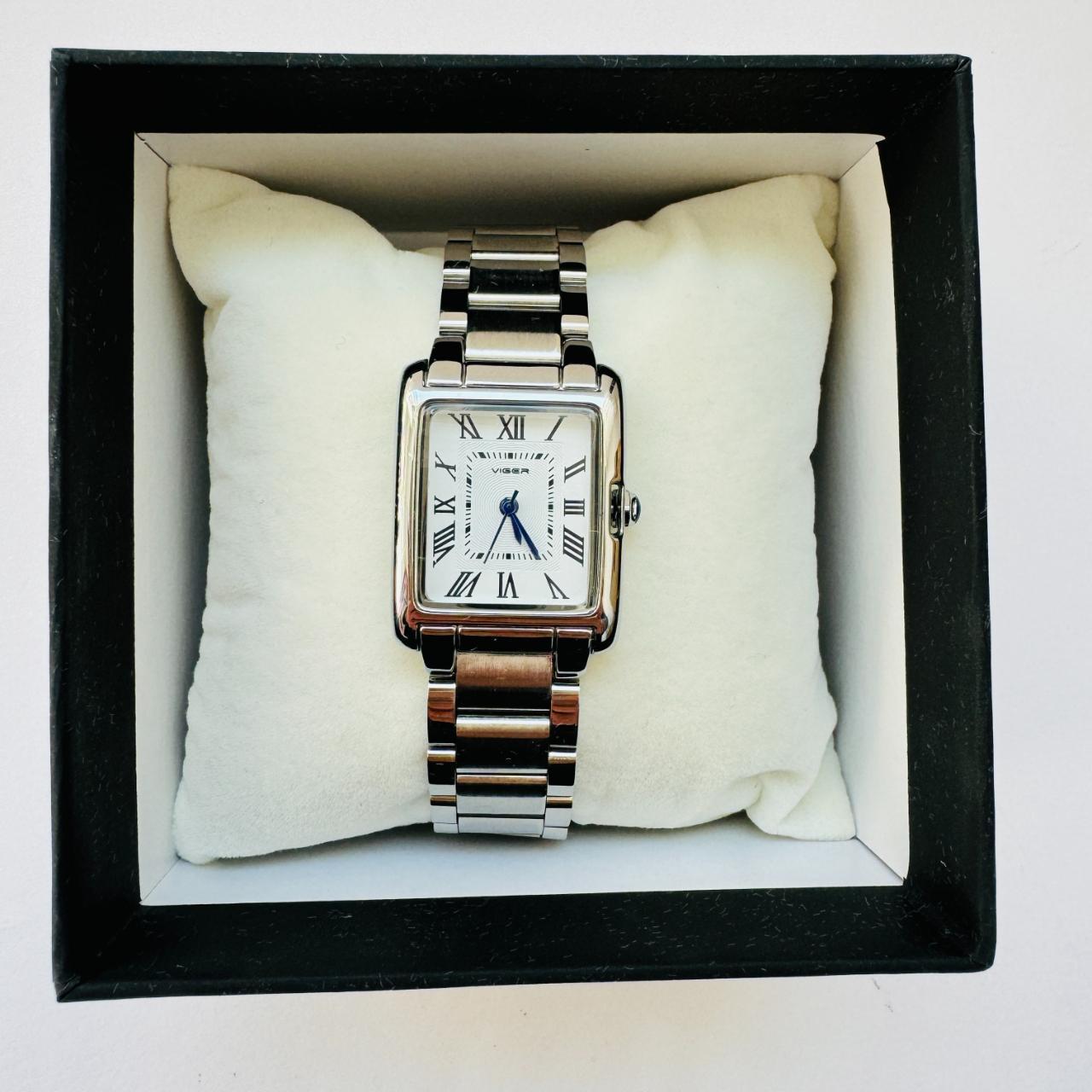 Silver Tank Watch Women Watch Vintage Watch Large... - Depop