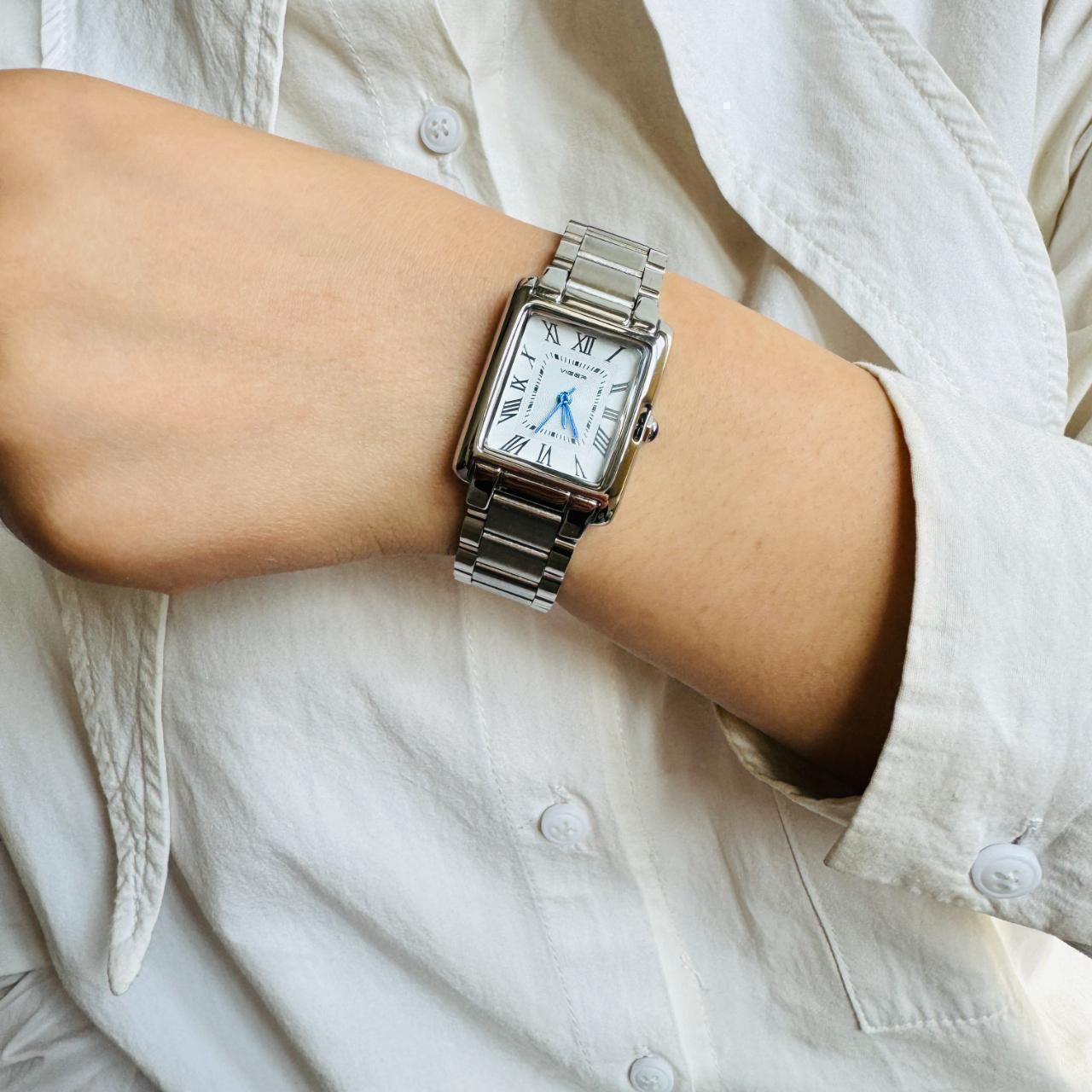 Silver Tank Watch Women Watch Vintage Watch Large... | Depop