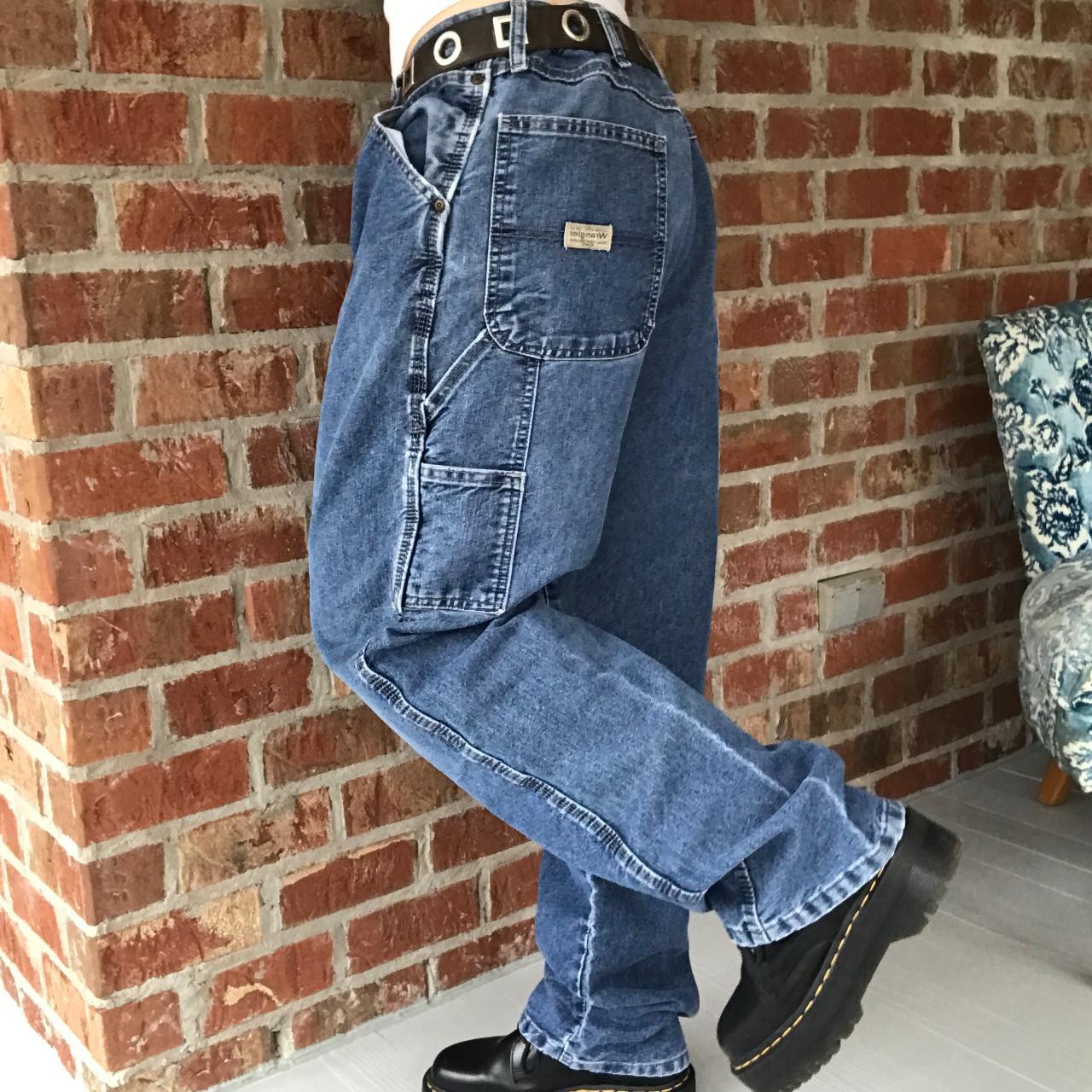 Dark Wash Wranglers Carpenter Jeans Brand:... - Depop