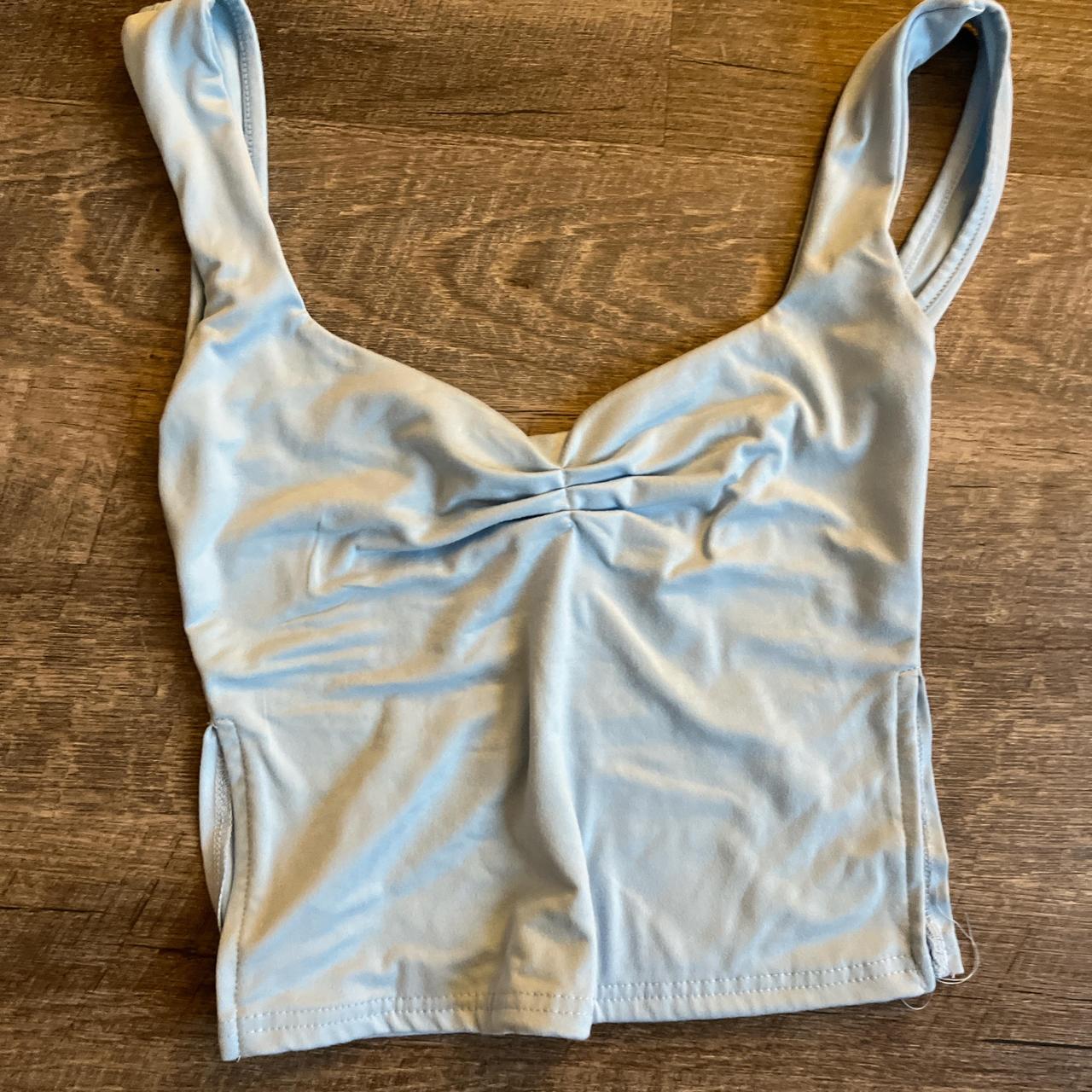 viral tank top light blue from tiktok shop size i... - Depop
