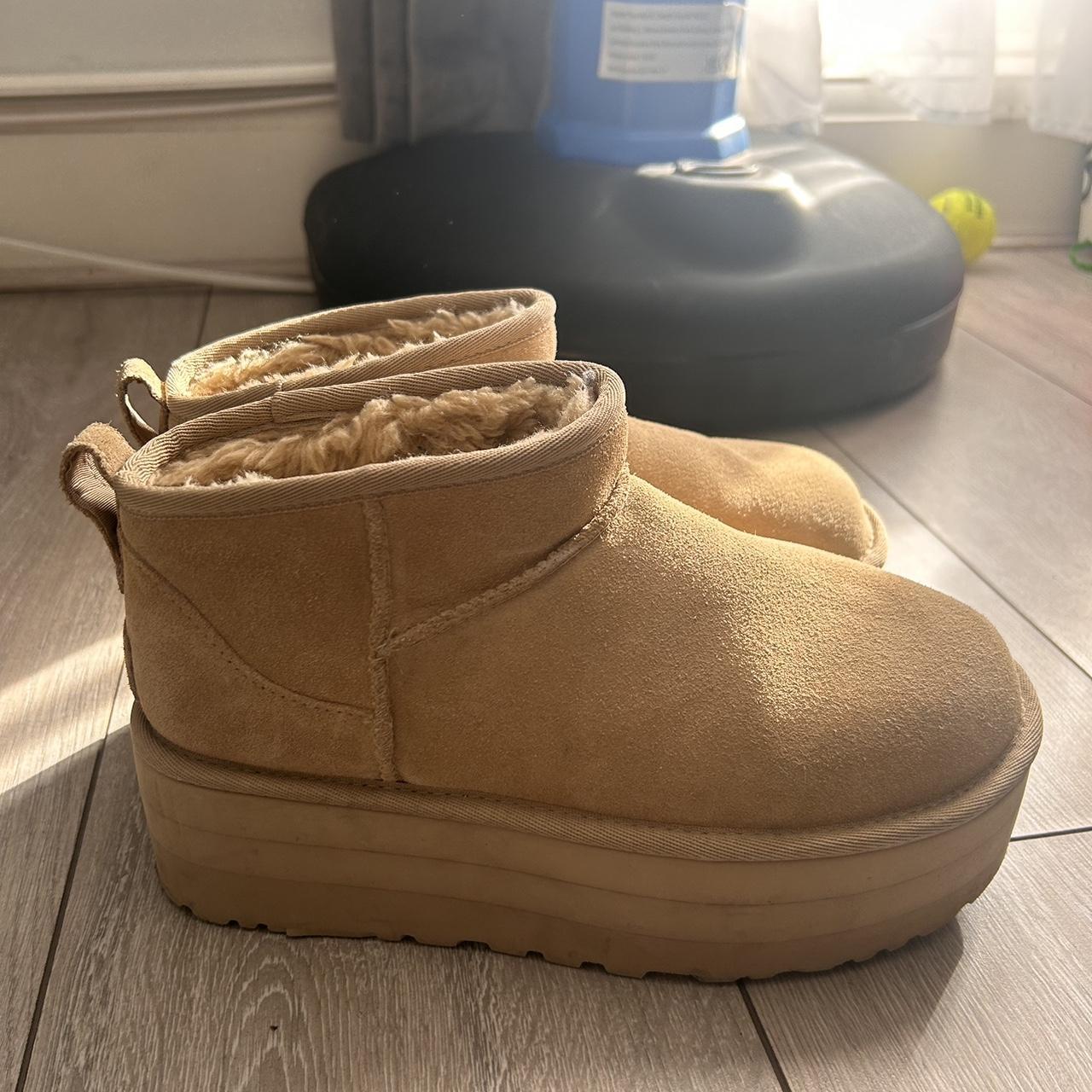 Sand Uggs Classic Ultra Mini Platform Boots #UGG... - Depop