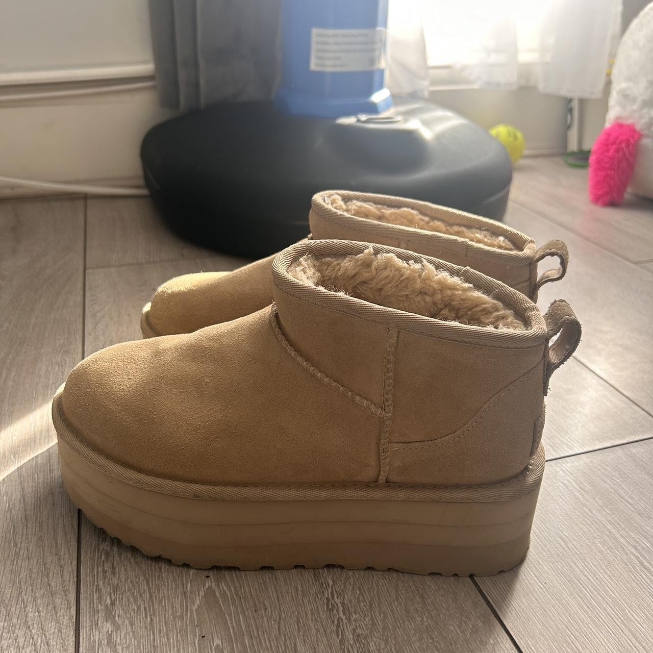Sand Uggs Classic Ultra Mini Platform Boots #UGG... - Depop