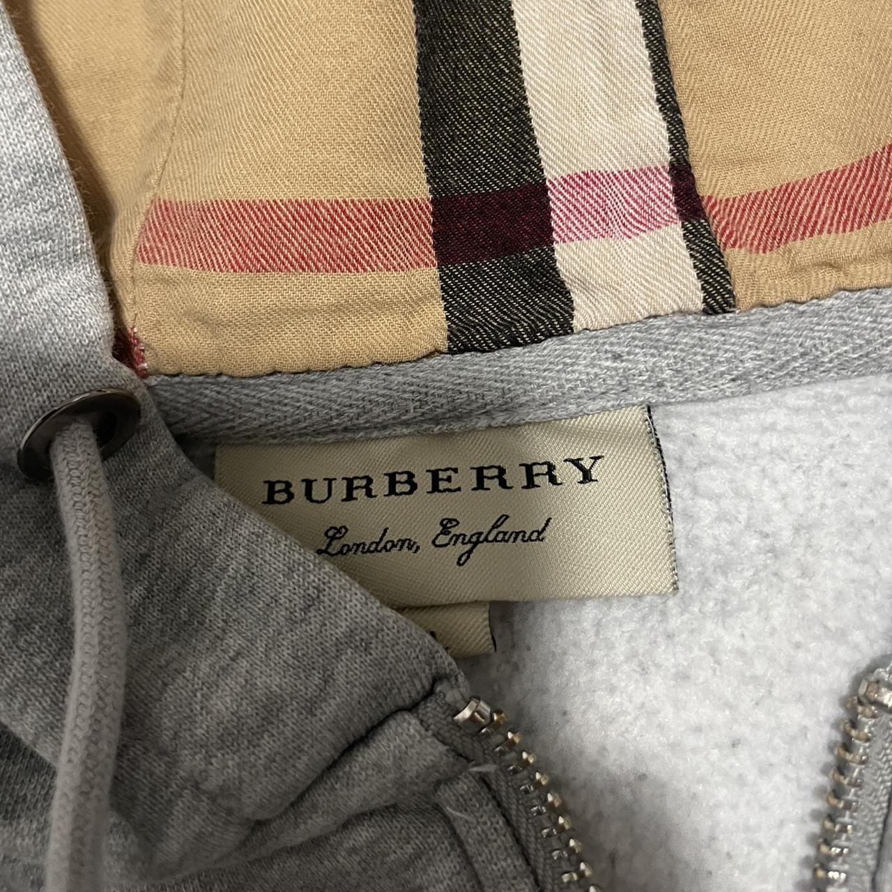 Grey Burberry Zip Up Fits medium Like new (no... - Depop