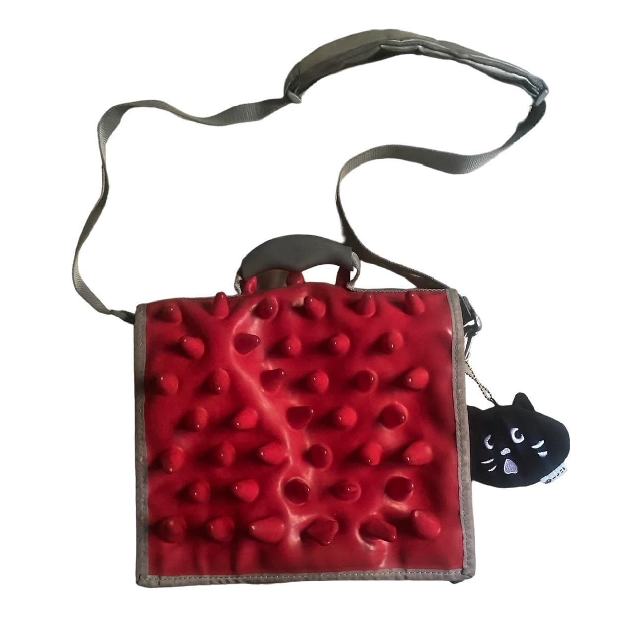 craig morrison red bug messenger bag red color is... - Depop