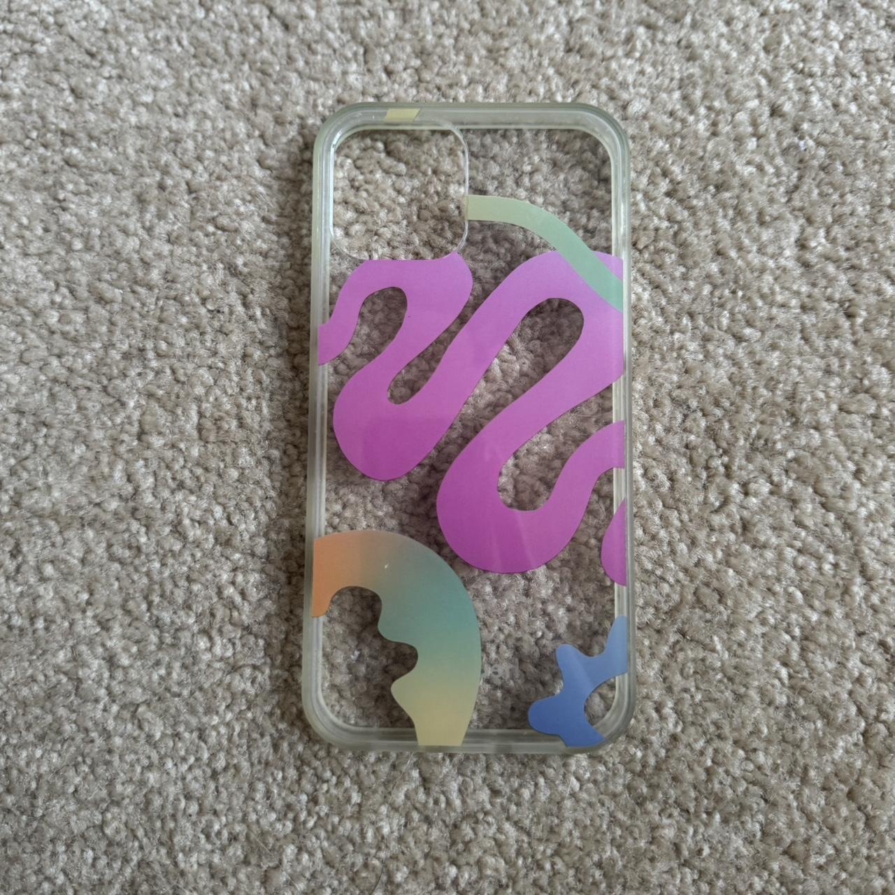 Clear Swirly multi-colored phone case for iphone 12 pro | Depop