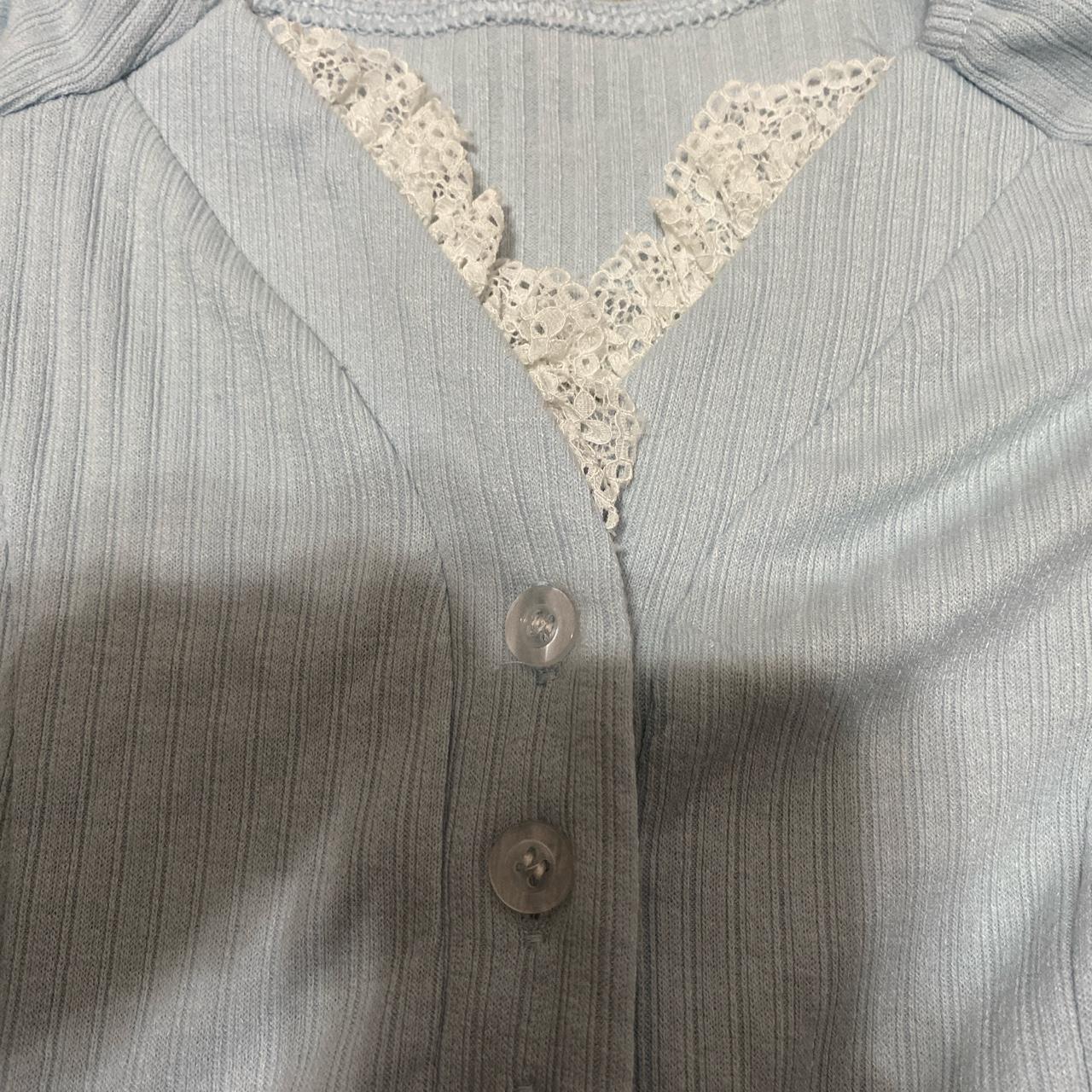 light blue coquette mini dress #coquette... - Depop