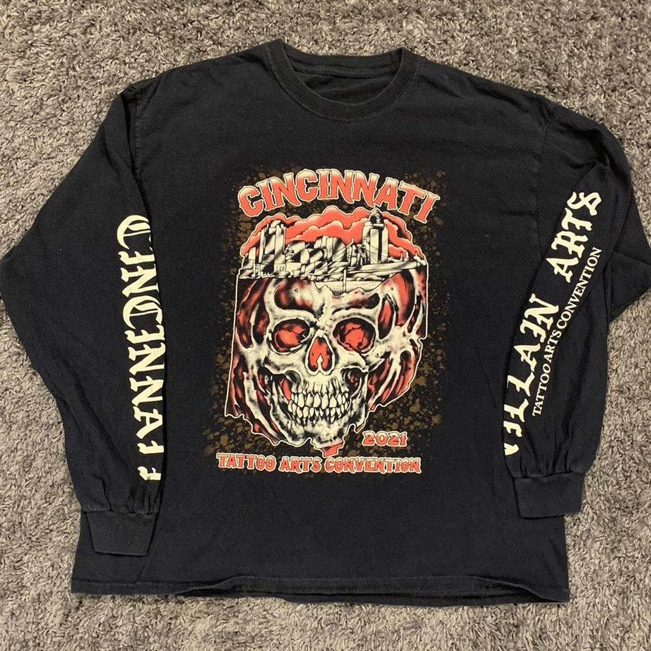 Long sleeve affliction shirt No tag Fits XL Black... - Depop