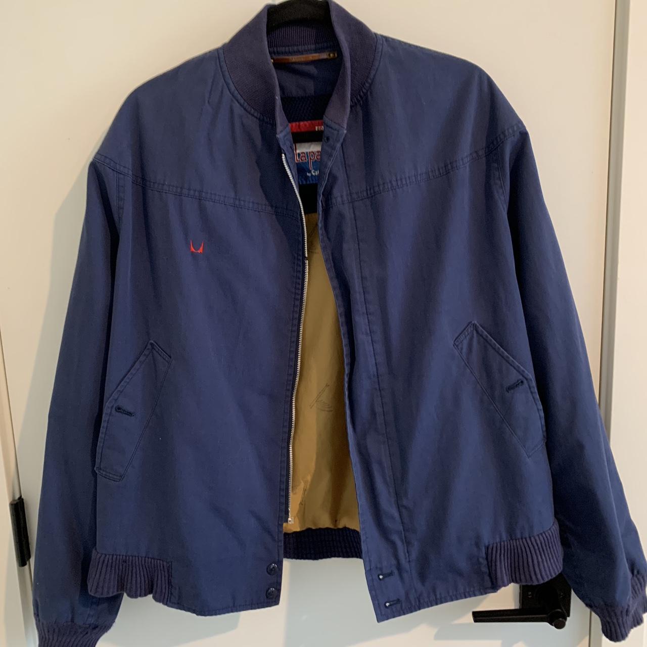 Vintage Catalina varsity jacket- Navy Blue size 40 - Depop