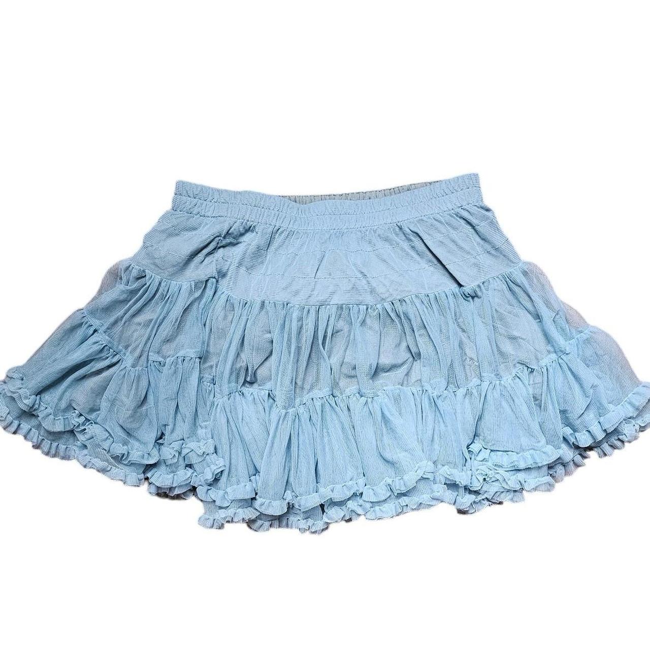 Mini Ruffled Skirt ☆ thinly layered, not see... - Depop
