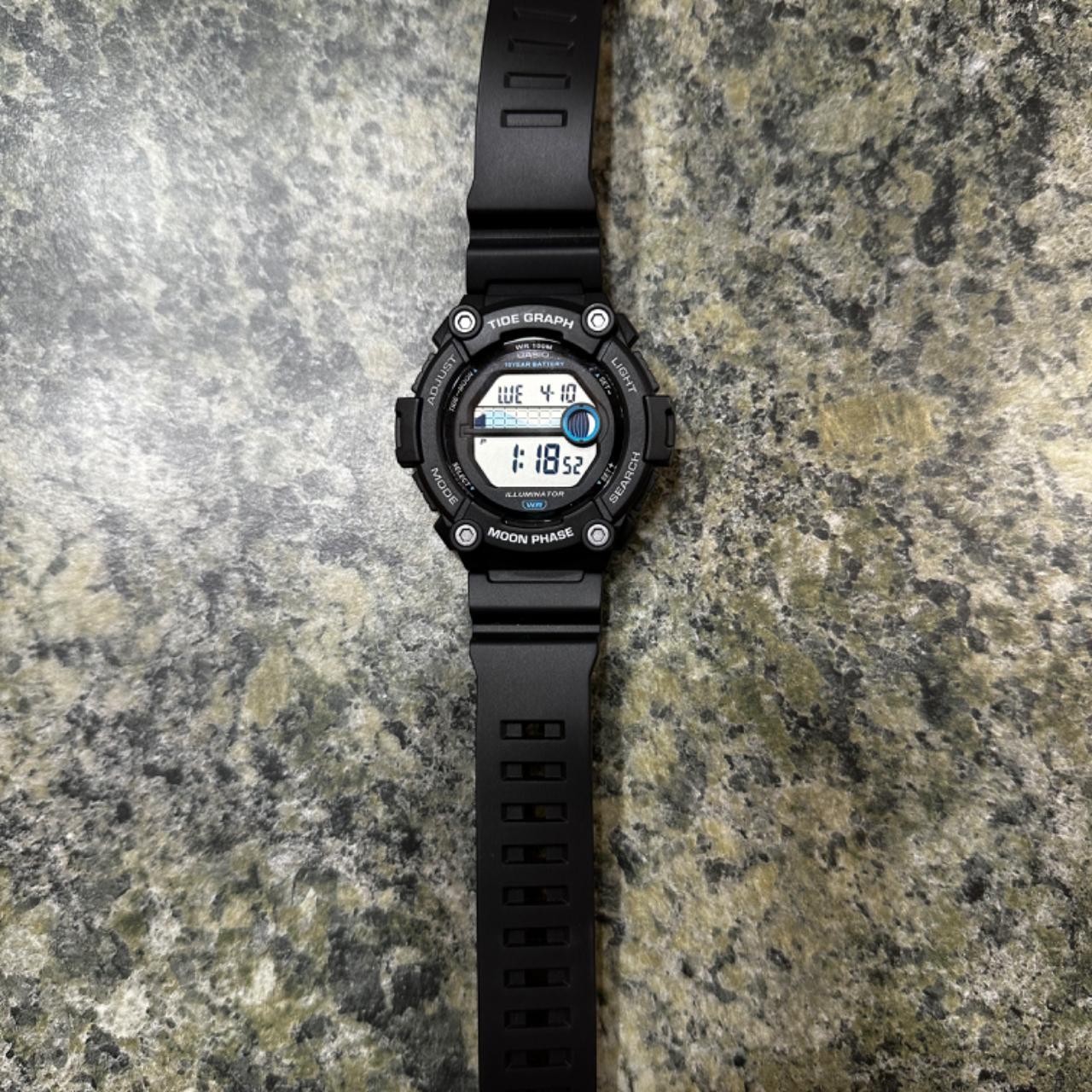 casio tide graph and moon phase digital watch. no... - Depop