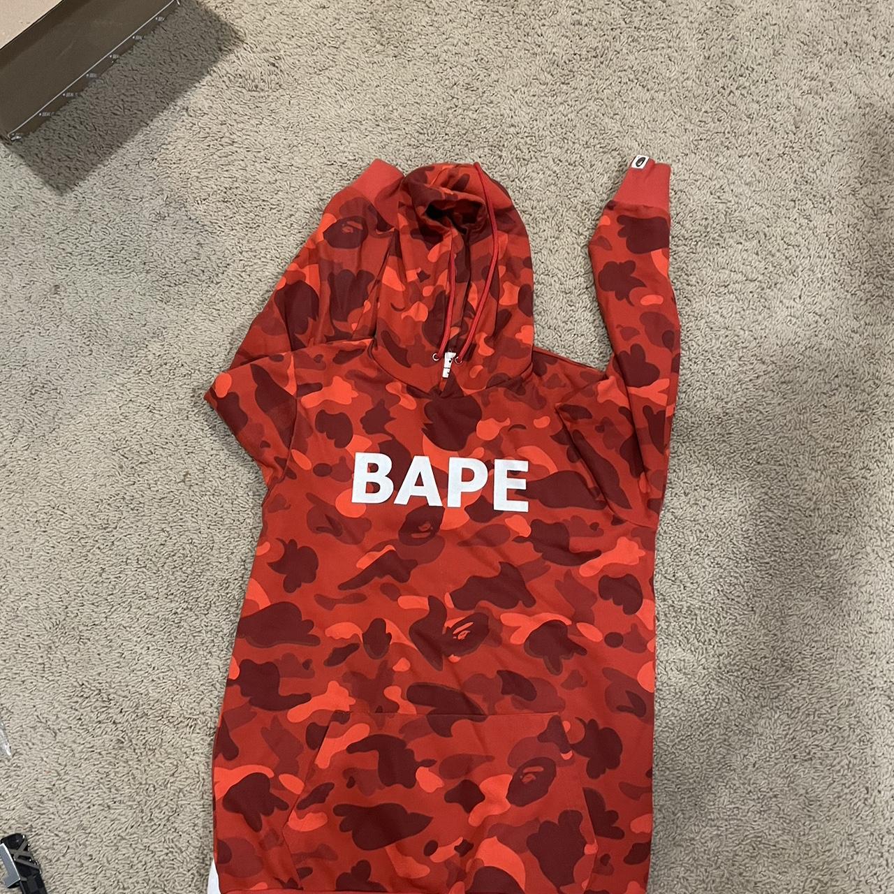 Red bape hoodie Good drip for 2025 - Depop