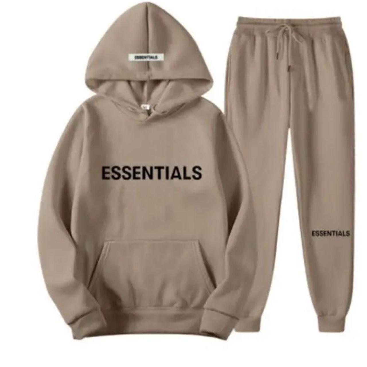 Essentials Fear of God Tracksuit Color: Tan - Depop