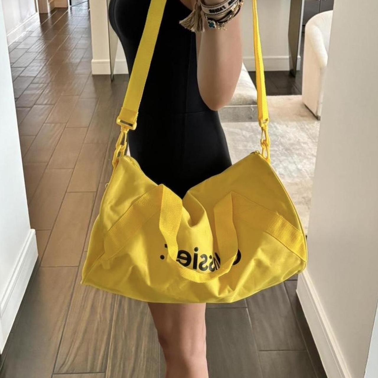 Glossier yellow travel duffle! Super cute and can... - Depop
