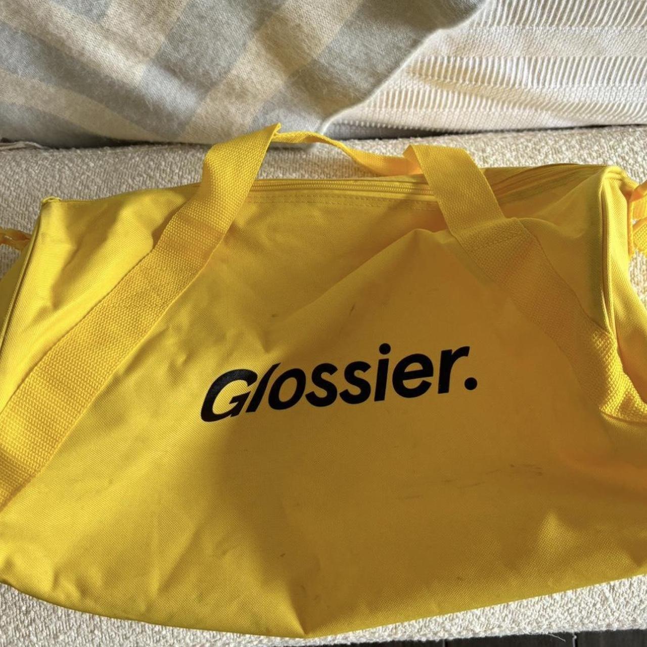 Glossier yellow travel duffle! Super cute and can... - Depop