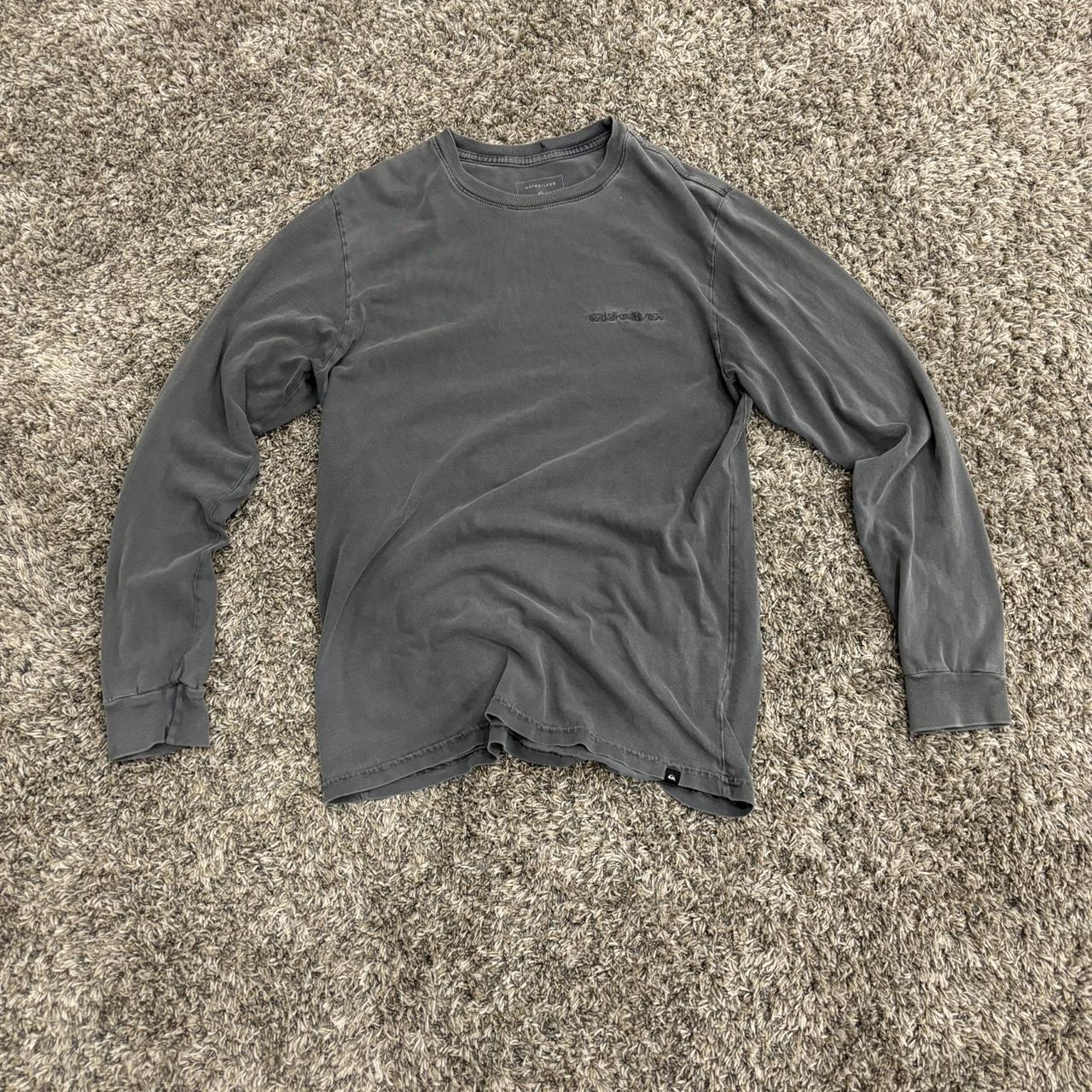 Quicksilver long sleeve with embroidery on chest... - Depop