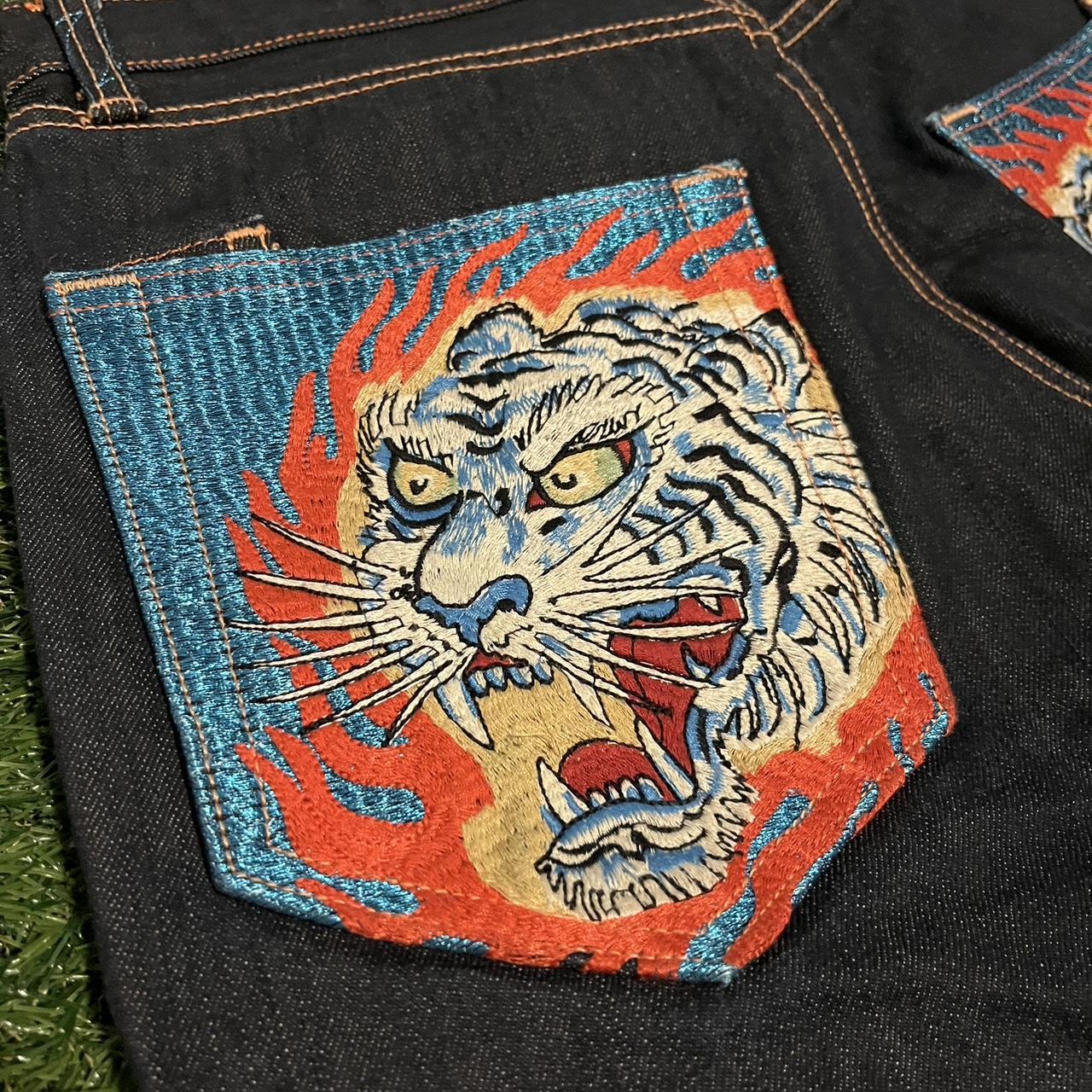 Ed Hardy Jeans Mens Size 32x34 Blue Dark Wash Denim... - Depop