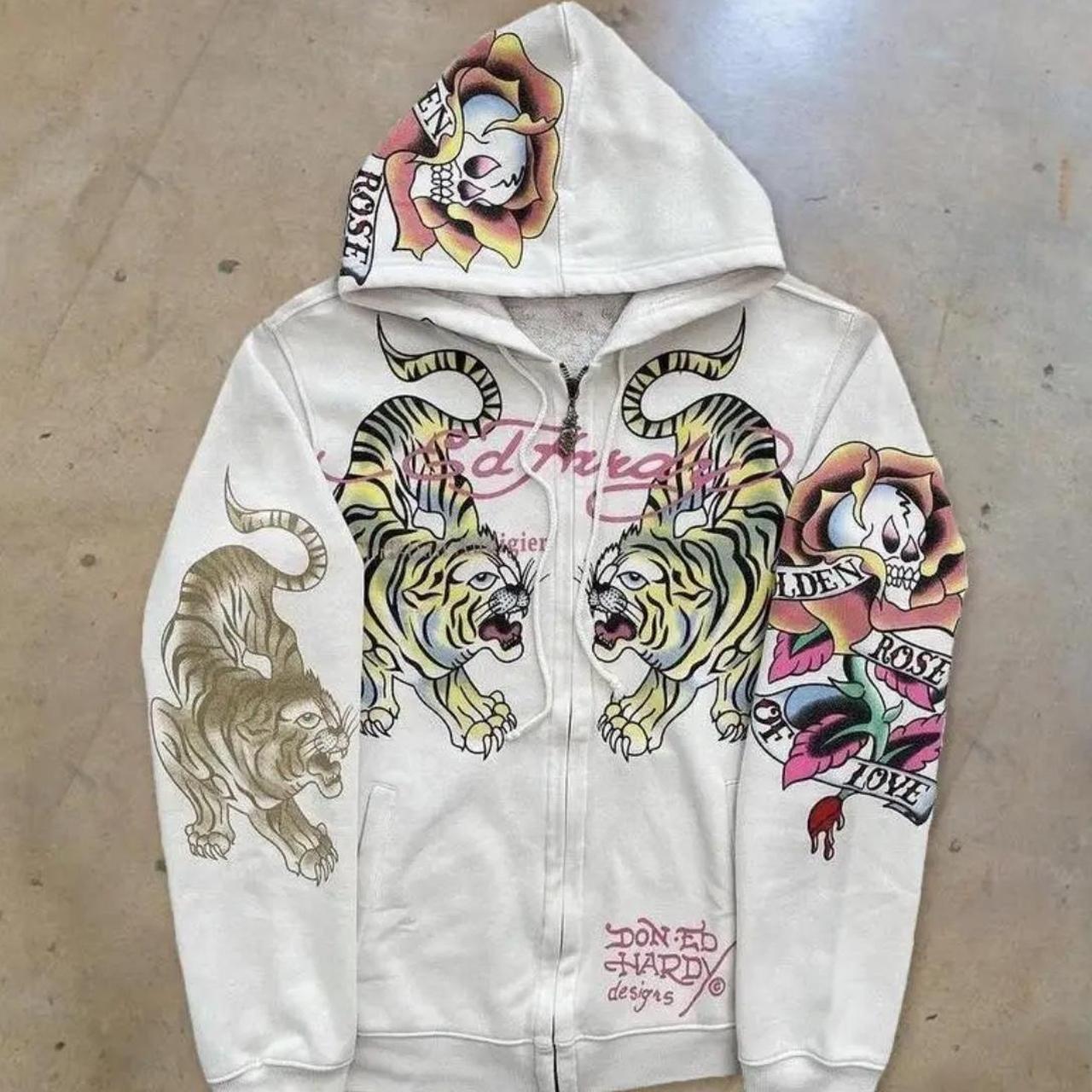 Ed hardy zipup 5-8business day shipping - Depop
