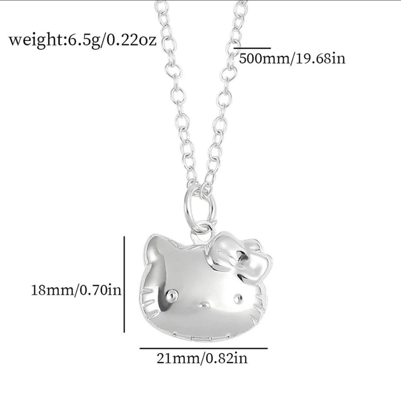 hello kitty silver locket necklace locket pendant... - Depop