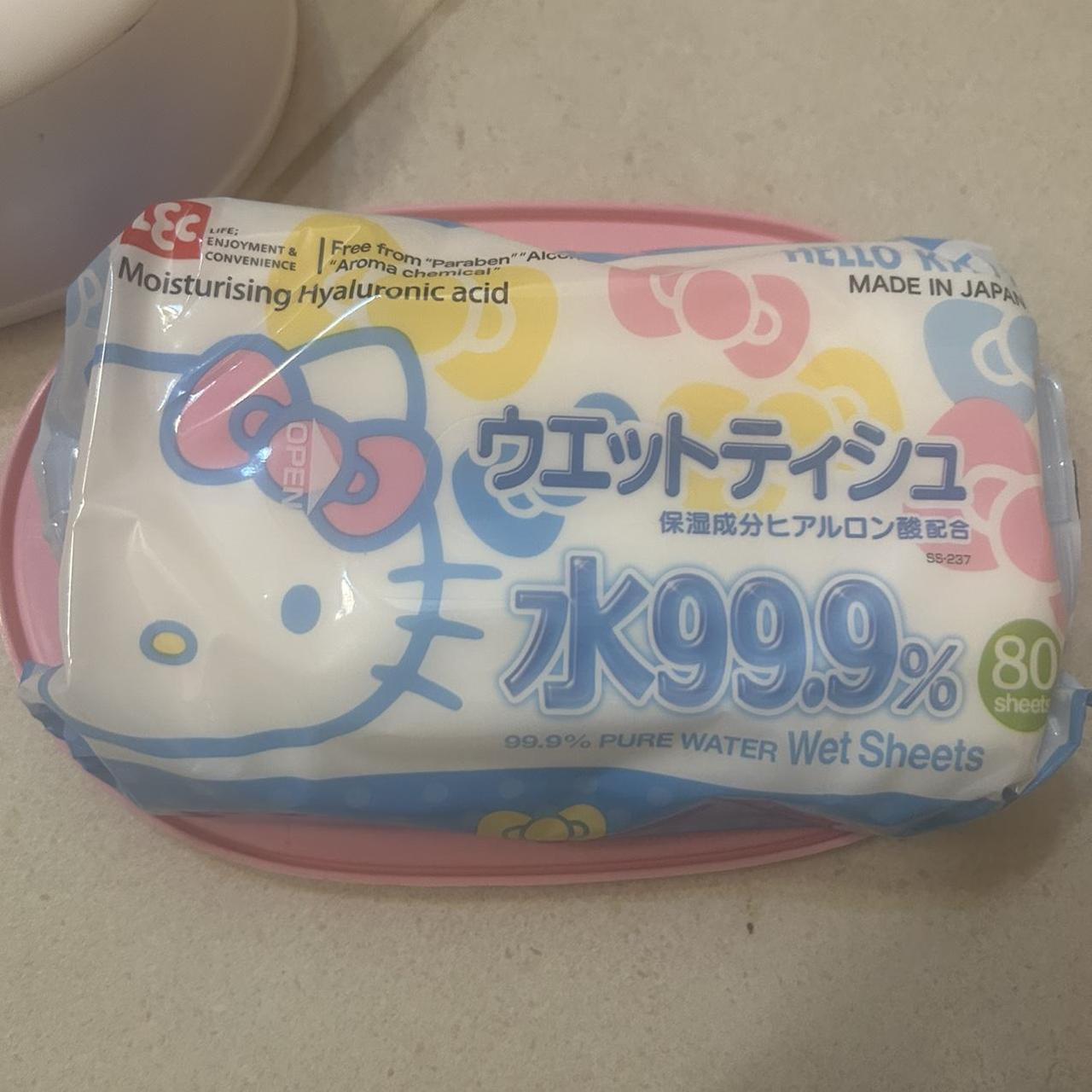 hello kitty wet wipes + case new and never used - Depop