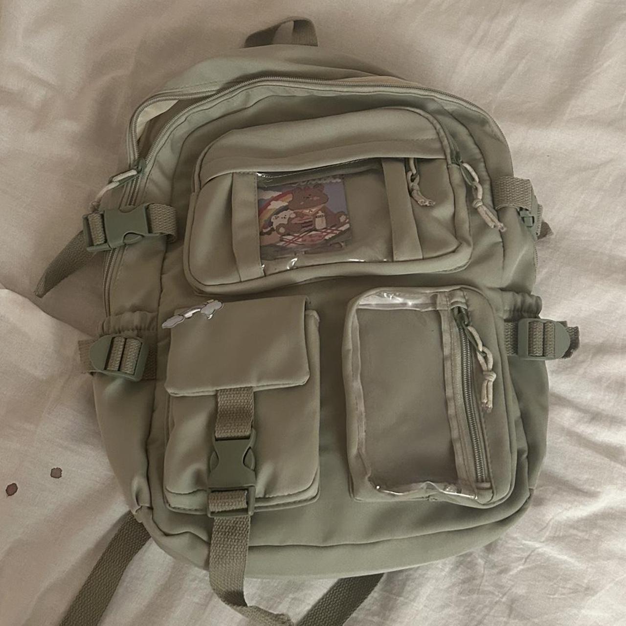 sage green backpack - Depop