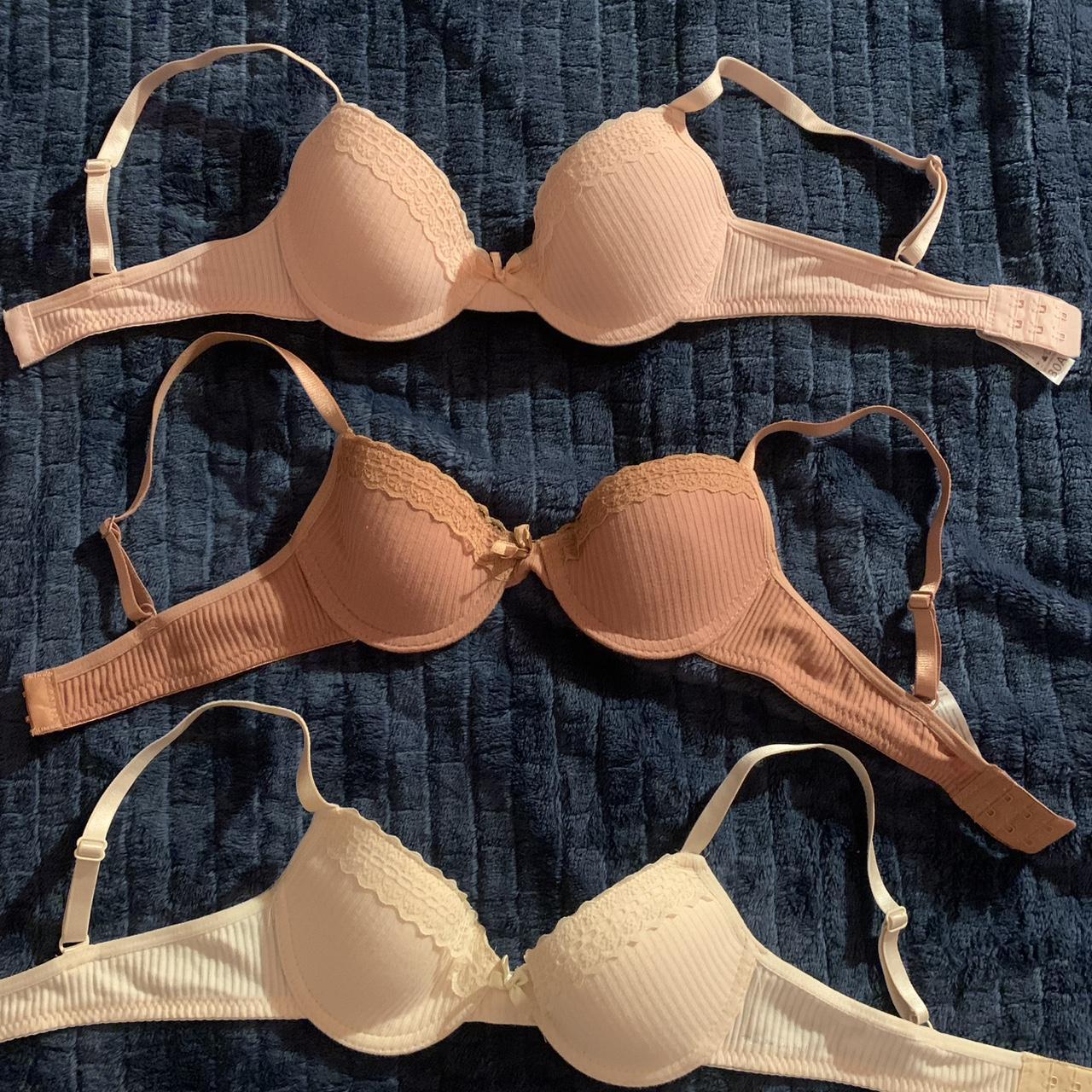 3 cute lacy bras with bows! size - 30A #coquette... | Depop