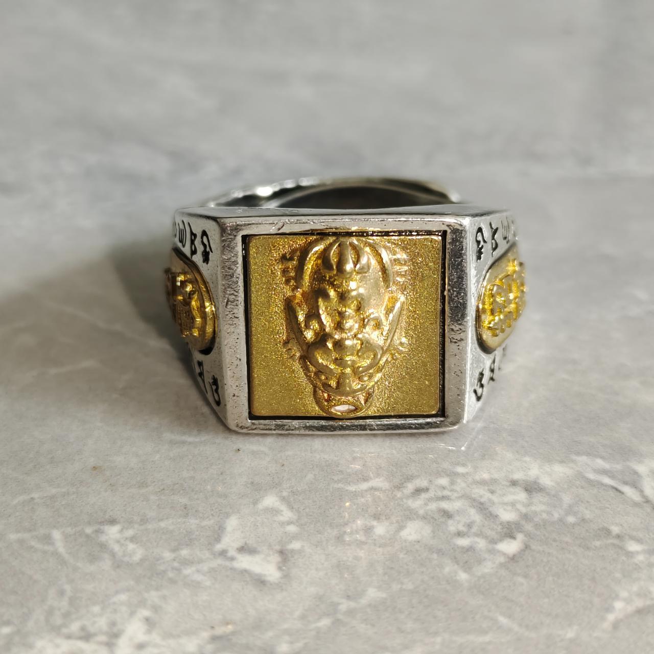 y2k vintage rings for men and women, couple rings,... - Depop