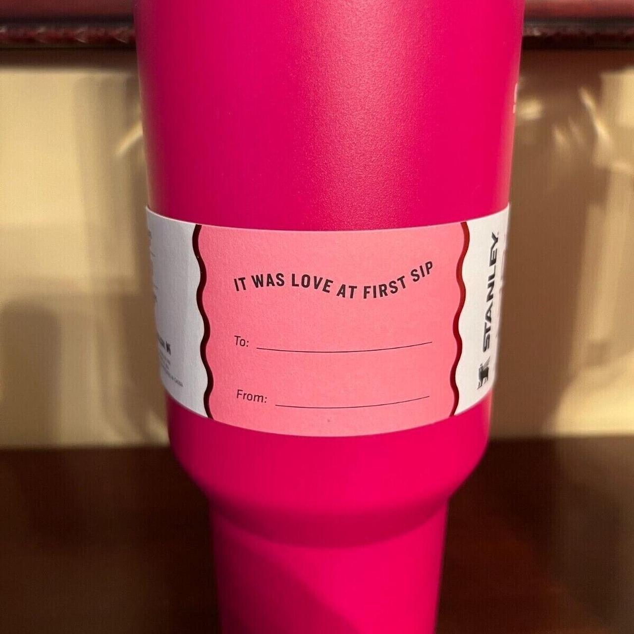 Comso Pink Stanley 40oz H2.0 Flowstate Quencher Tumblr - Depop