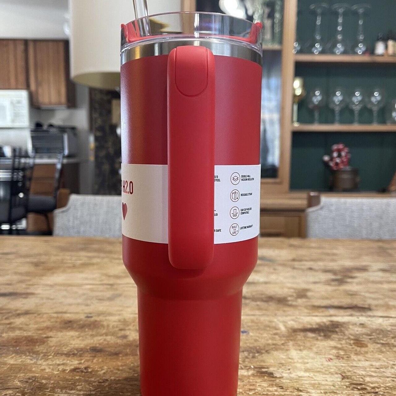 Target Red Stanley 40oz H2.0 Flowstate Quencher Tumblr - Depop