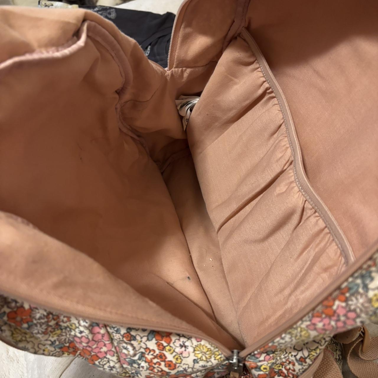 Roxy multi-coloured backpack with floral design... | Depop