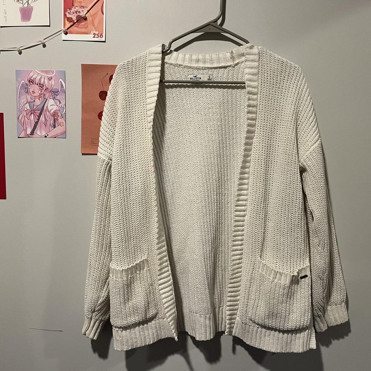 White ripped cardigan - Depop