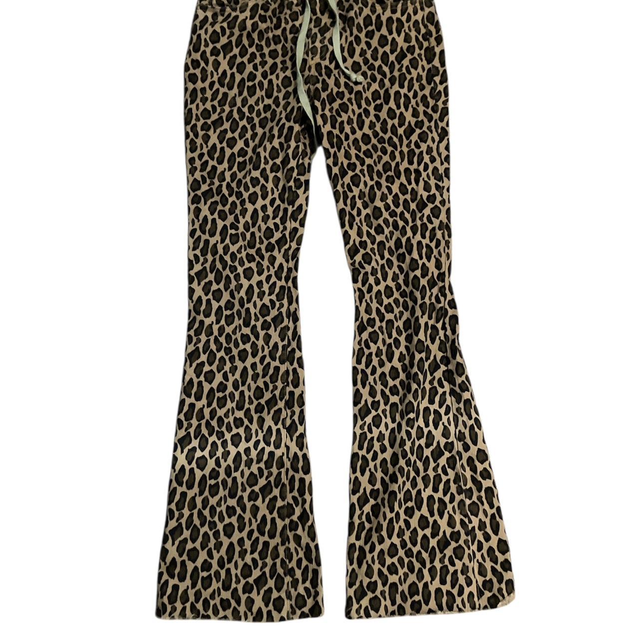 leopard flares | Depop