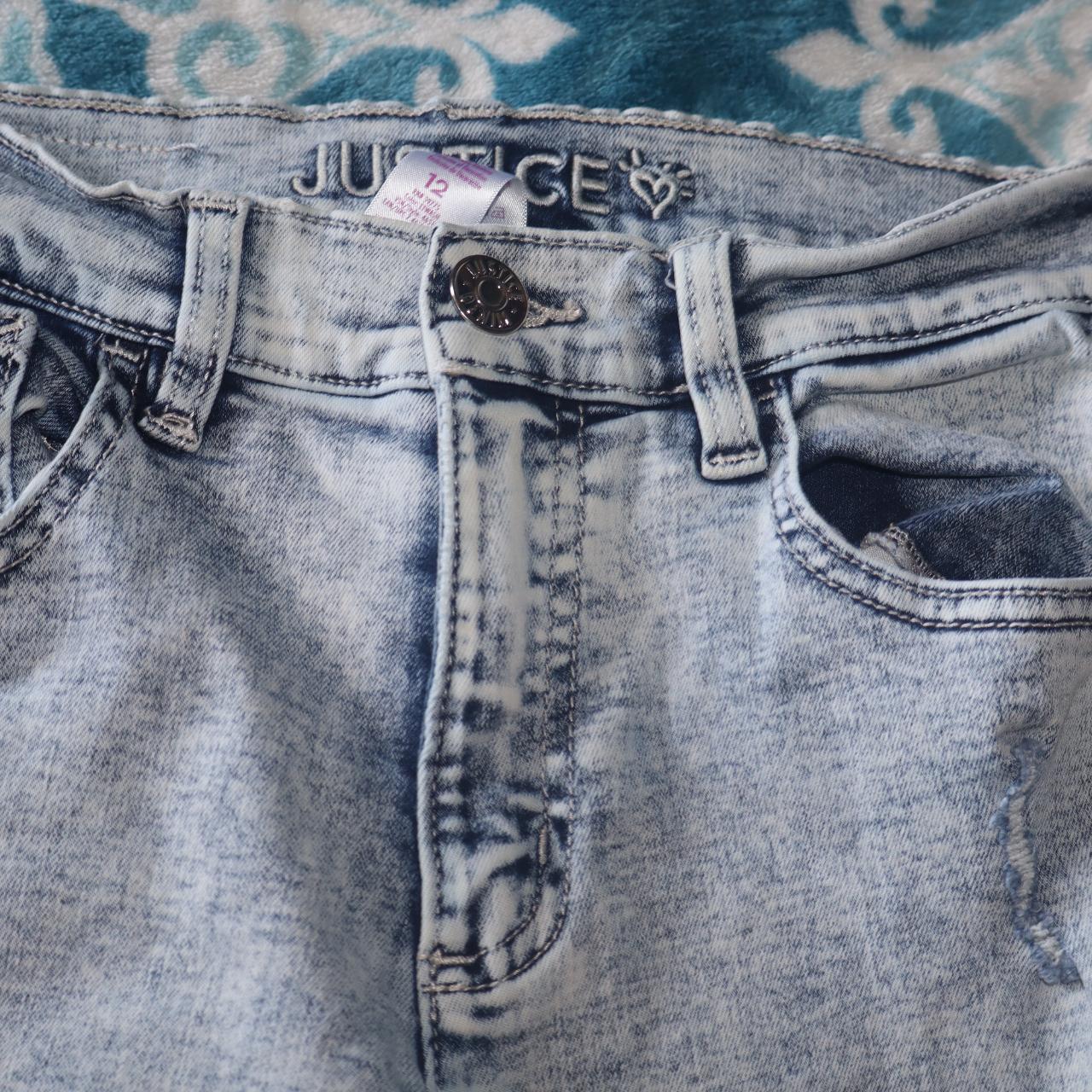 Kid Girl's Size 12 JUSTICE Faded Distressed Capri... - Depop
