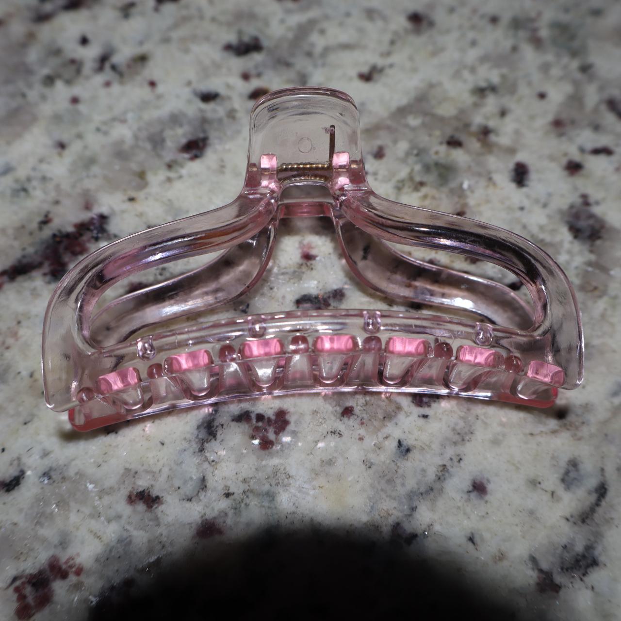 Transparent Pink Hair Clip - Depop