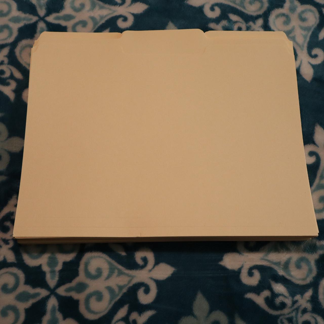 30 FILE FOLDERS Letter size, manilla - Depop