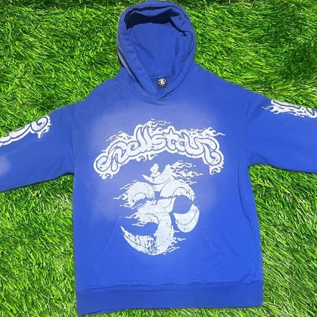 Blue hell star hoodie Ships within... - Depop