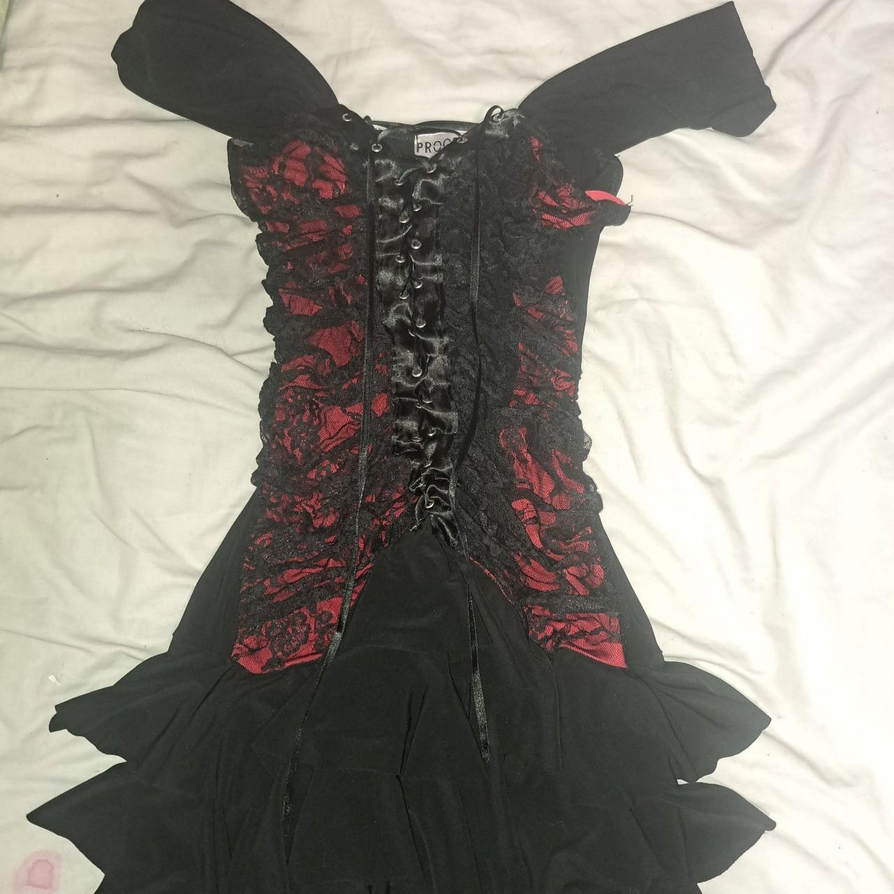 #Goth, #gothic, #alternative, #alt red and black,... - Depop
