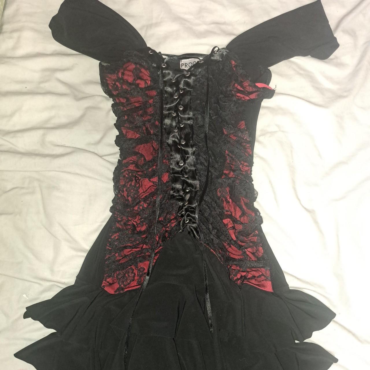 #Goth, #gothic, #alternative, #alt red and black,... - Depop