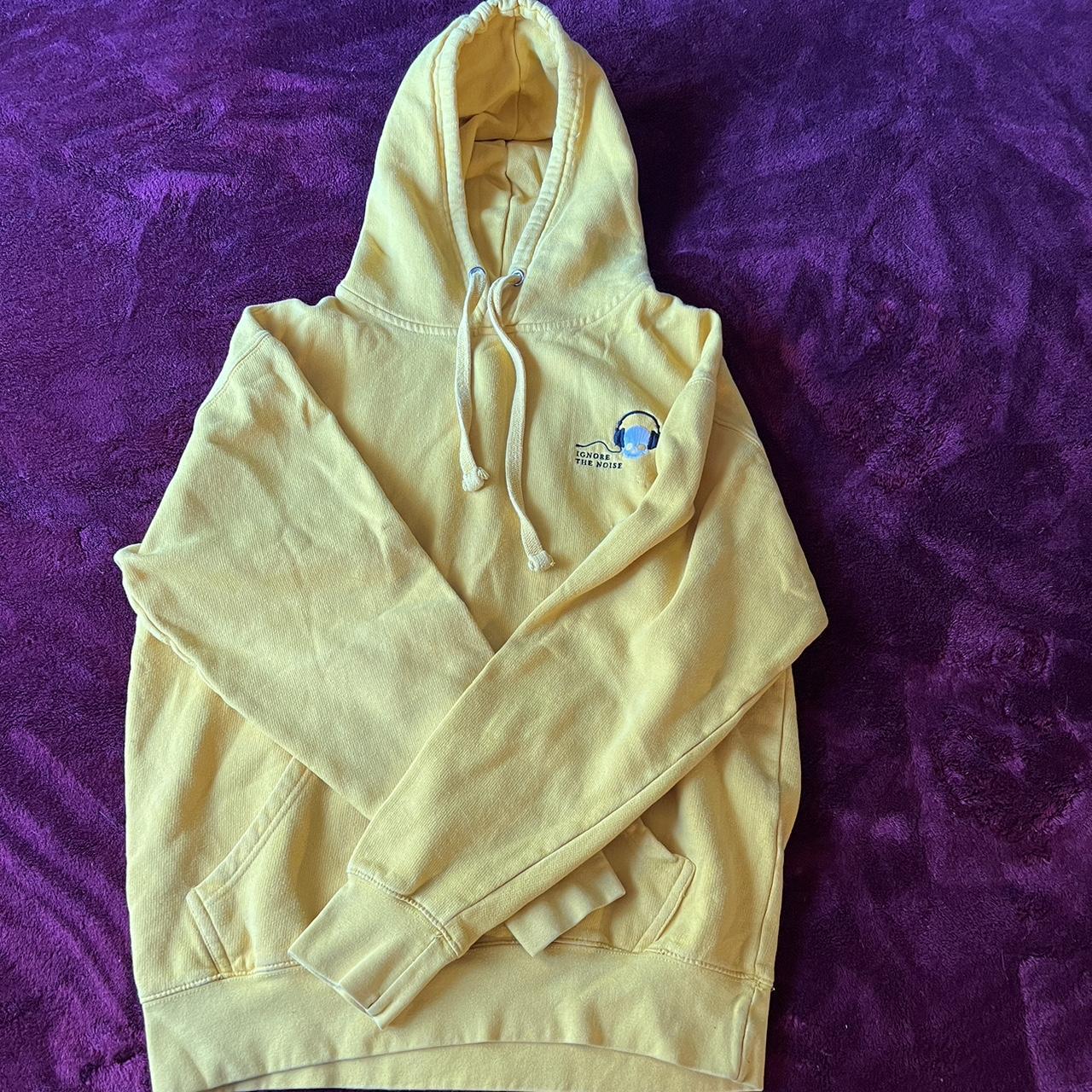 Yellow Hoodie No Refunds Depop