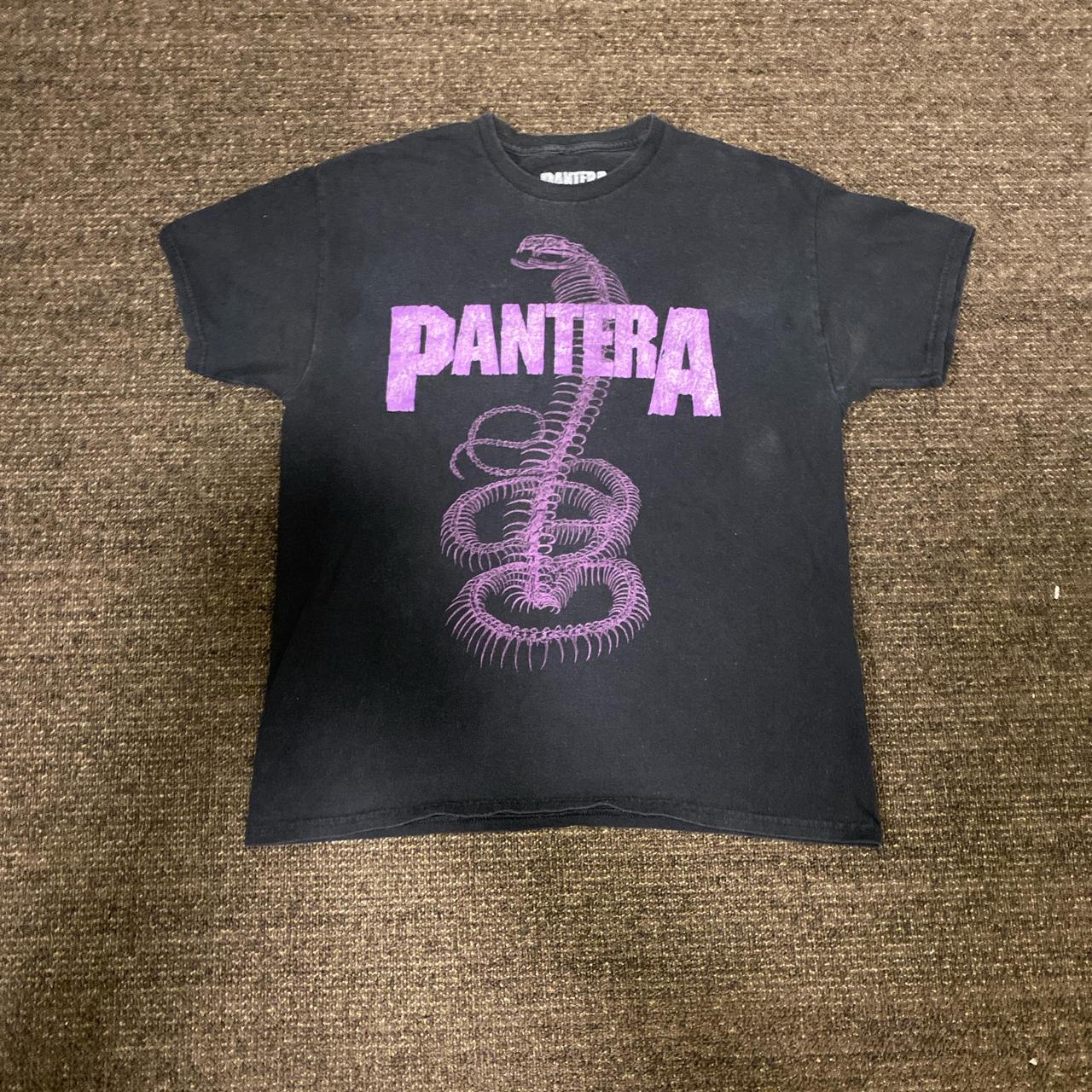 Black and purple Pantera snake t-shirt | Depop