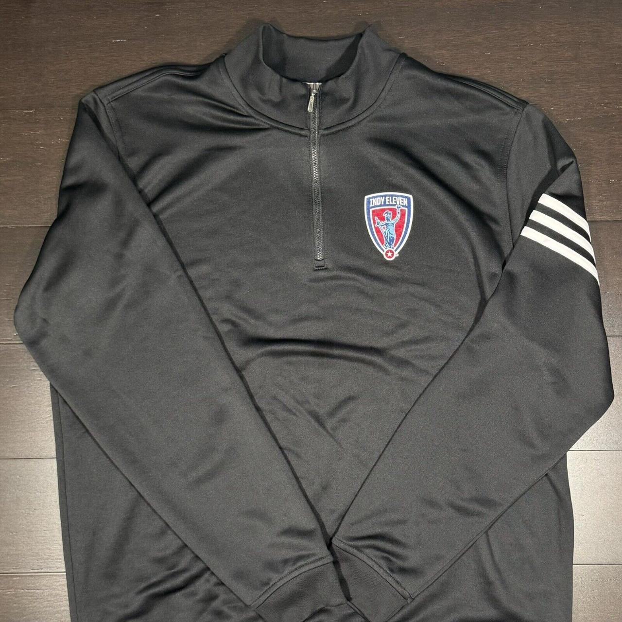 Adidas Indy Eleven USL Soccer Size Large 1/4 Zip... - Depop